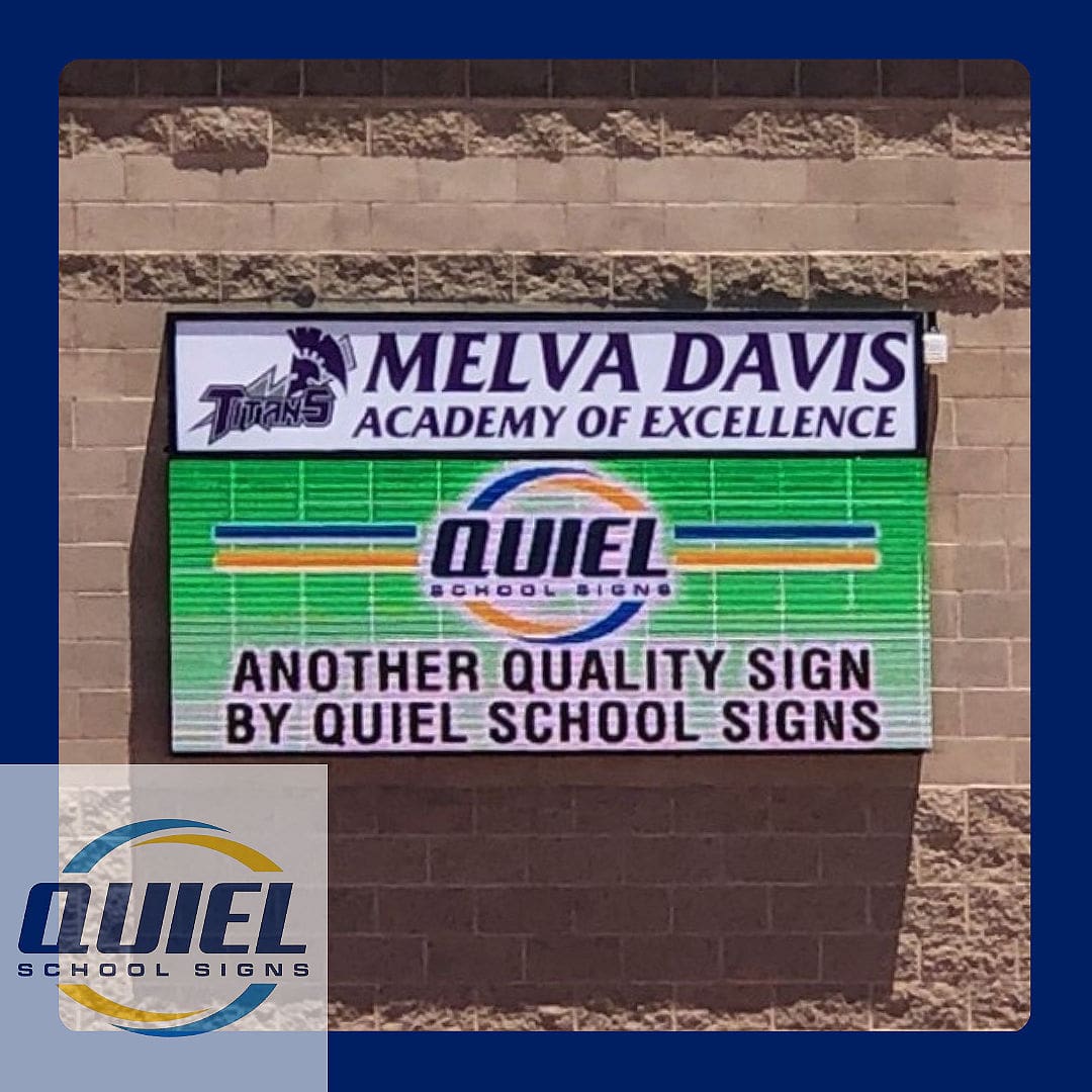 Wall Mounted School Signs | LED Marquee Signs by Quiel School Signs